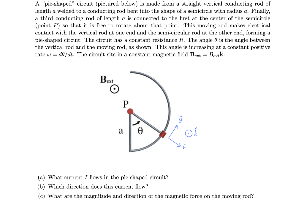 Solved A "pie-shaped" circuit (pictured below) is made from | Chegg.com