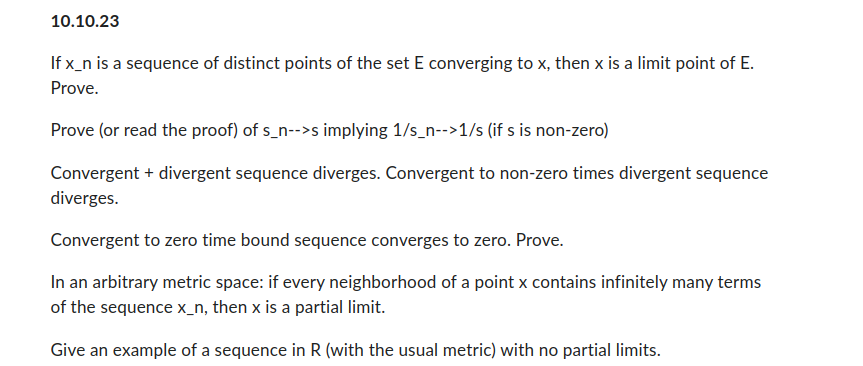 Solved Give simple math proofs to these 6 Real analysis | Chegg.com