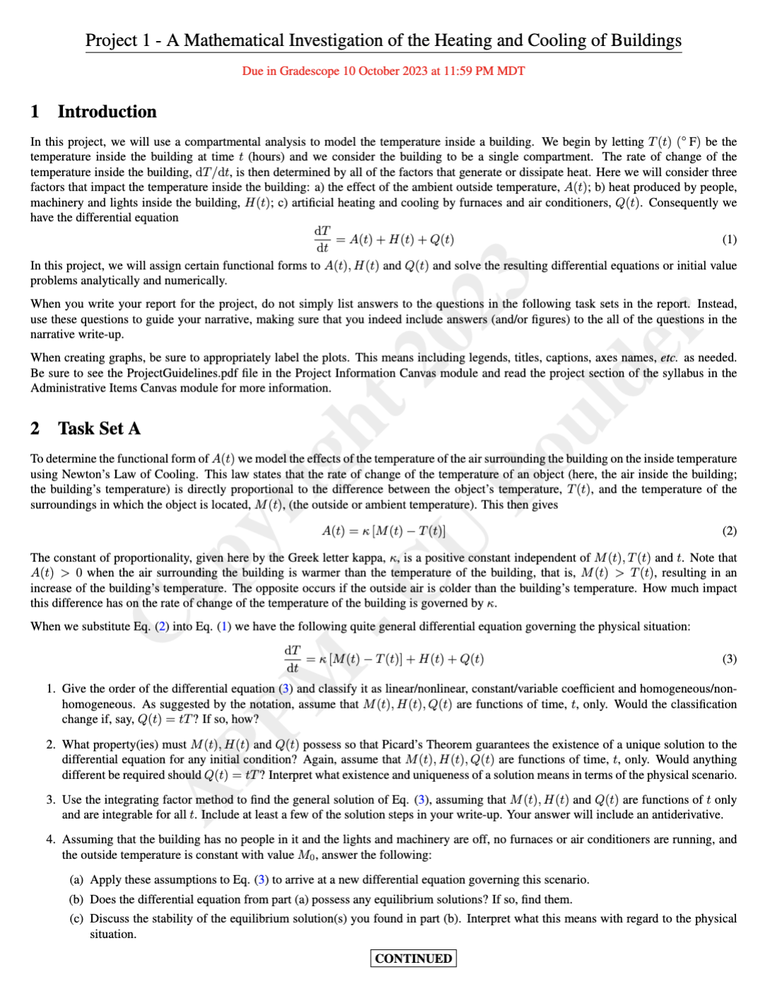 Solved (d) Use your solution to task 3 above to analytically | Chegg.com