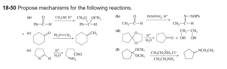 Solved 18-50 Propose mechanisms for the following reactions. | Chegg.com