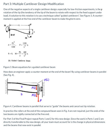 Part 3: Multiple Cantilever Design Modification One | Chegg.com