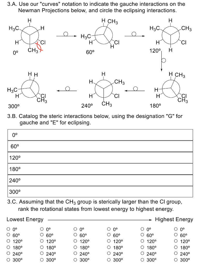 Solved 3.A. Use our "curves" notation to indicate the gauche | Chegg.com