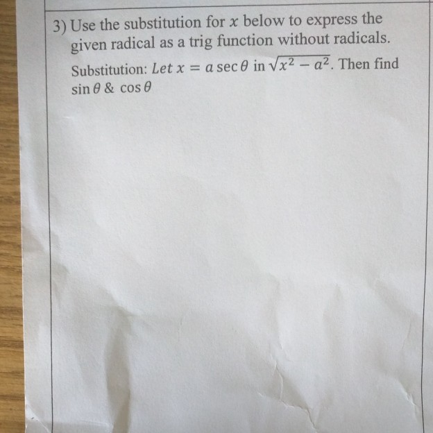 Solved 2) Rationalize the denominator. cos χ /sin χ 3) Use | Chegg.com