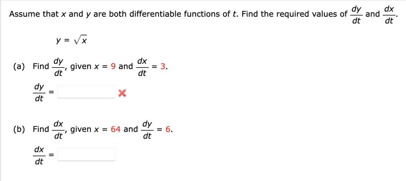 Solved Assume that x and y are both differentiable functions | Chegg.com