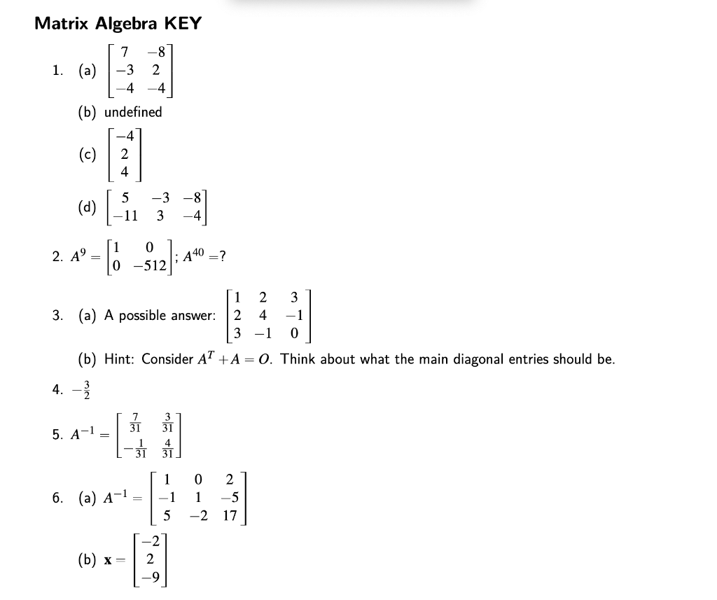 Solved 4) Determine x so that A=[x−324] is singular.Matrix | Chegg.com