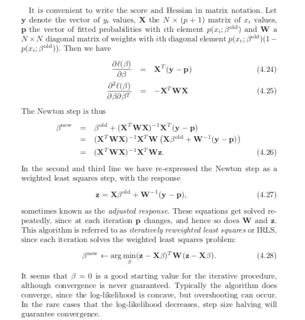 Consider a logistic model for two classes. Starting | Chegg.com