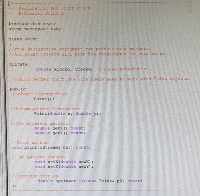 Solved Use simple C++ Point programming. I have wrote my C++ | Chegg.com