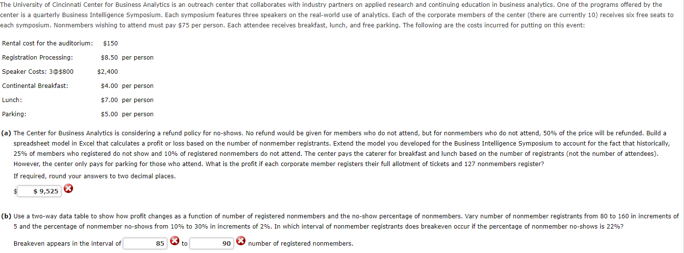 Solved However, the center only pays for parking for those | Chegg.com