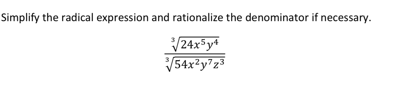 Solved Simplify the radical expression and rationalize the | Chegg.com
