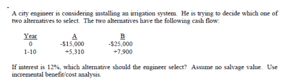 Solved A city engineer is considering installing an | Chegg.com