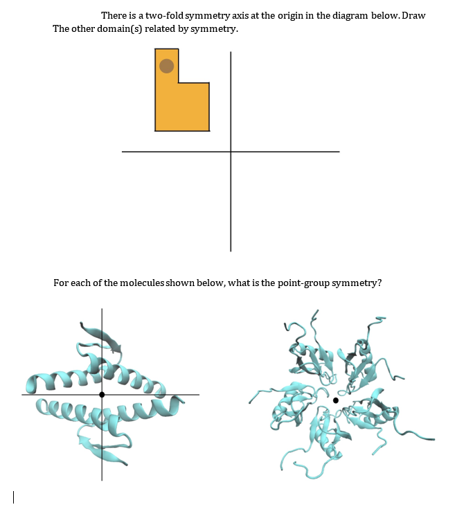 Solved There is a two-fold symmetry axis at the origin in | Chegg.com