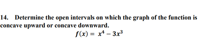 Solved Determine the open intervals on which the graph of | Chegg.com