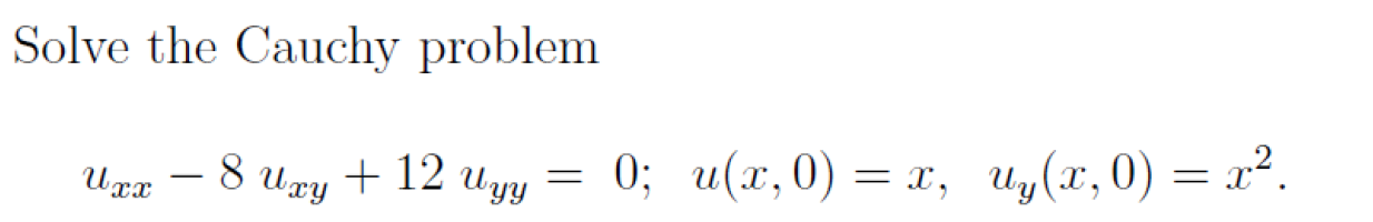 Solved Solve the Cauchy problem | Chegg.com