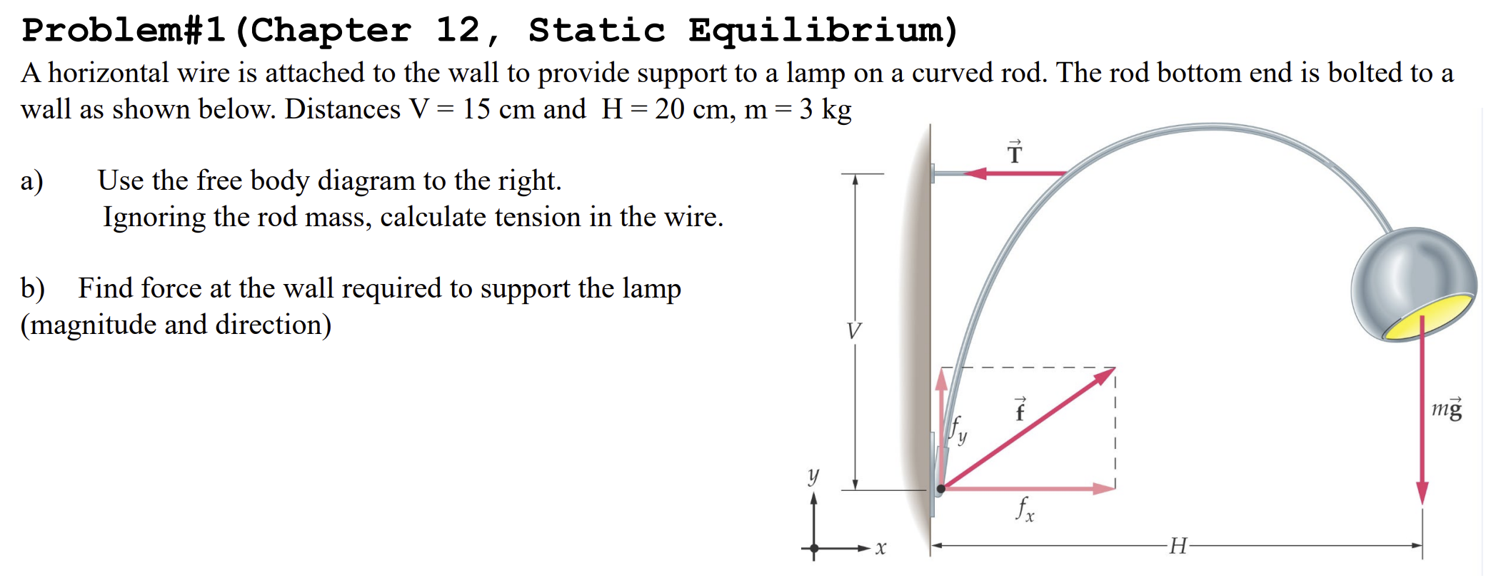 Solved Problem#1 (Chapter 12, Static Equilibrium) A | Chegg.com