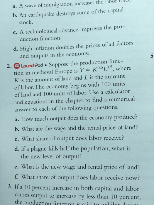 Solved A wave of immigration increases the labor force. b. | Chegg.com