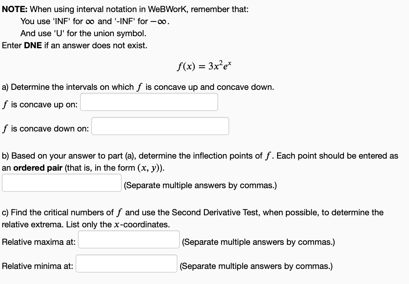 Solved Note When Using Interval Notation In Webwork 