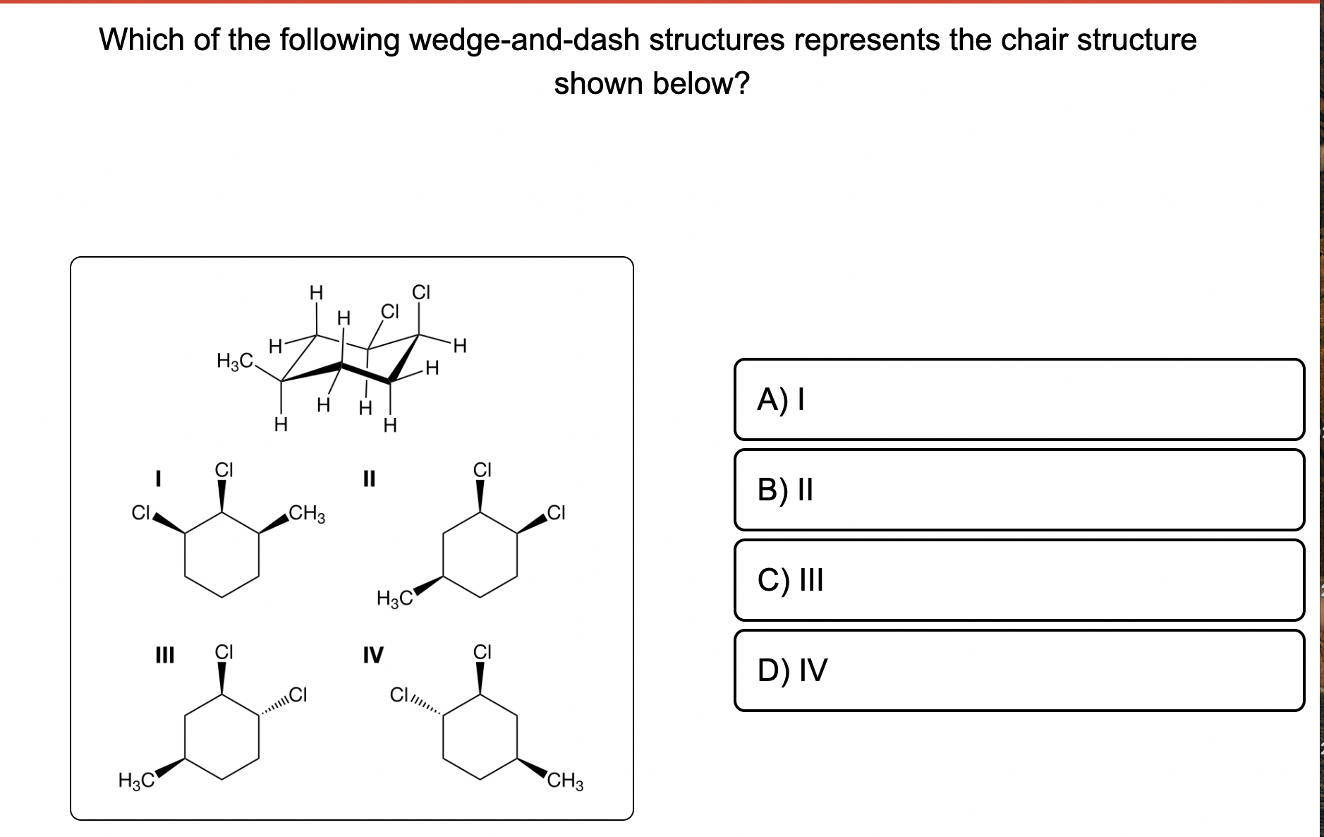 Solved Which of the following wedge-and-dash structures | Chegg.com