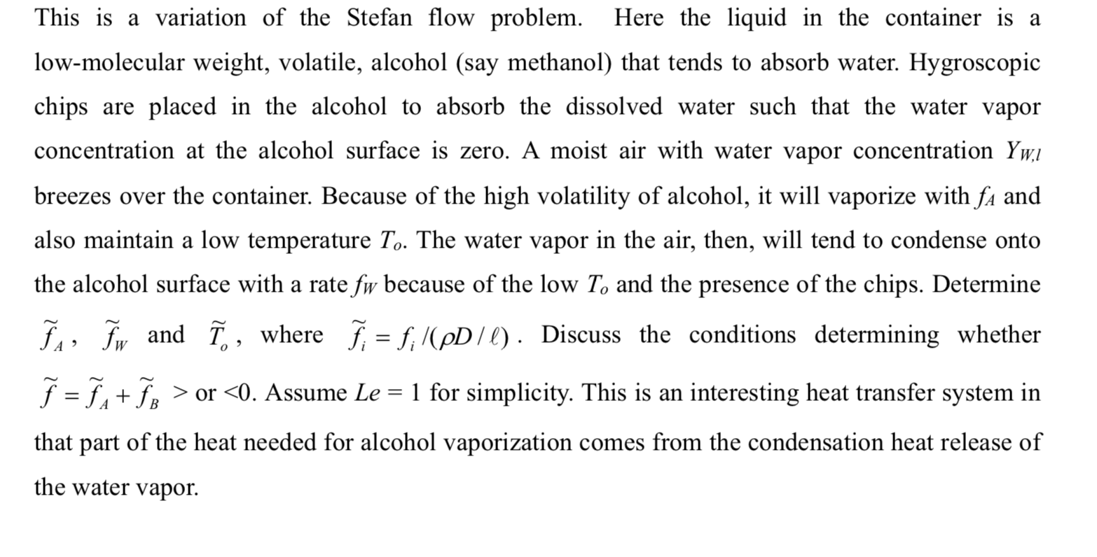 This is a variation of the Stefan flow problem. Here | Chegg.com