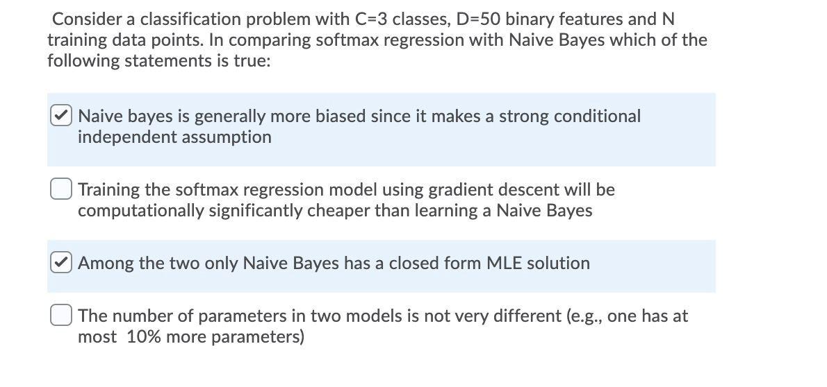 Solved Consider a classification problem with C=3 classes, | Chegg.com