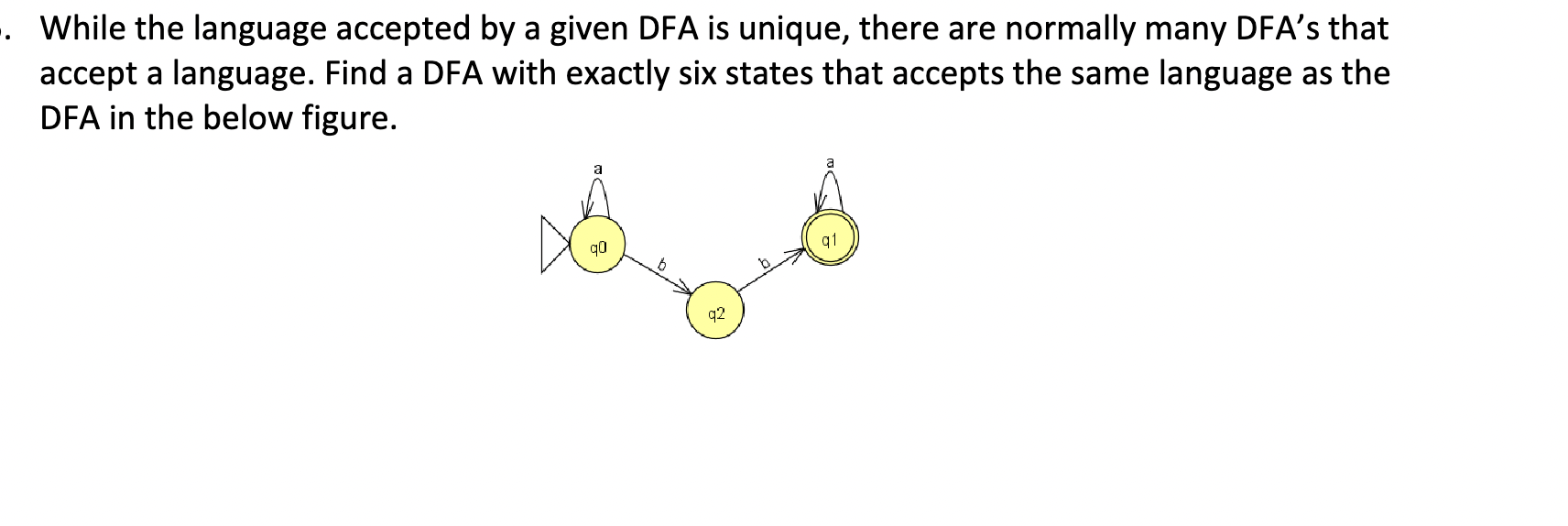 Solved While the language accepted by a given DFA is unique, | Chegg.com
