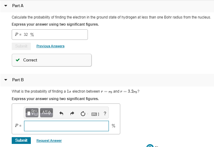Part A Calculate the probability of finding the | Chegg.com