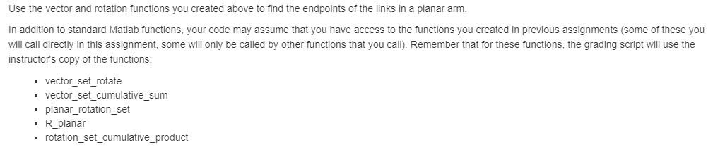 Solved Use the vector and rotation functions you created | Chegg.com
