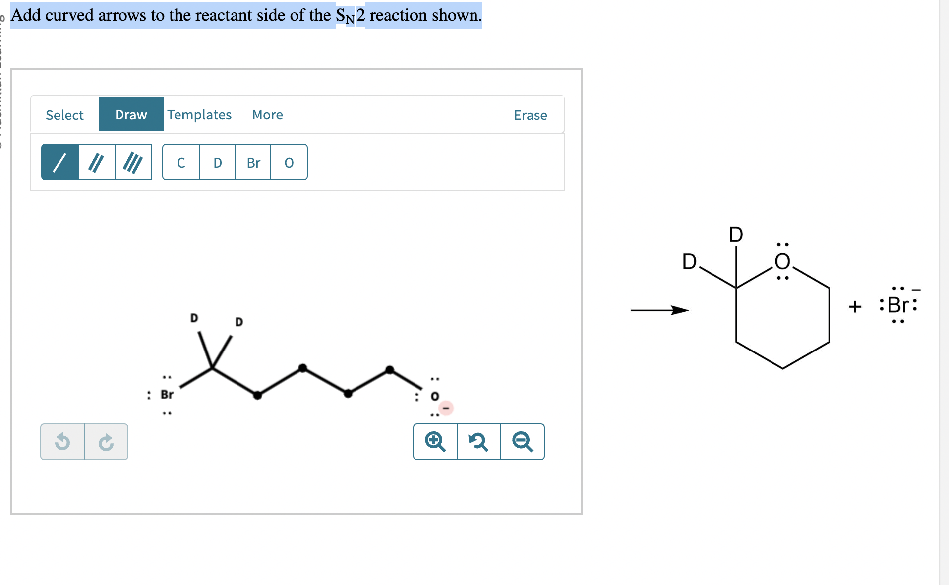 Solved Add curved arrows to the reactant side of the SN2 | Chegg.com