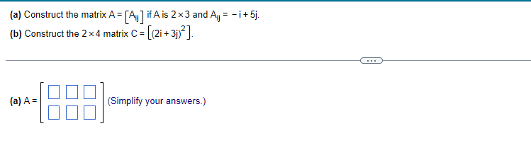 Solved (a) Construct the matrix A=[Aij] if A is 2×3 and | Chegg.com