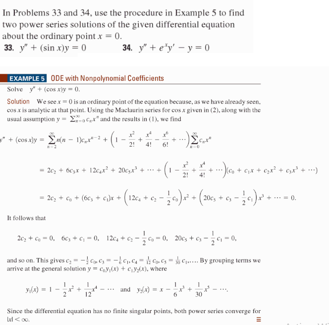 Solved In Problems 19-23 , find two power series solutions | Chegg.com