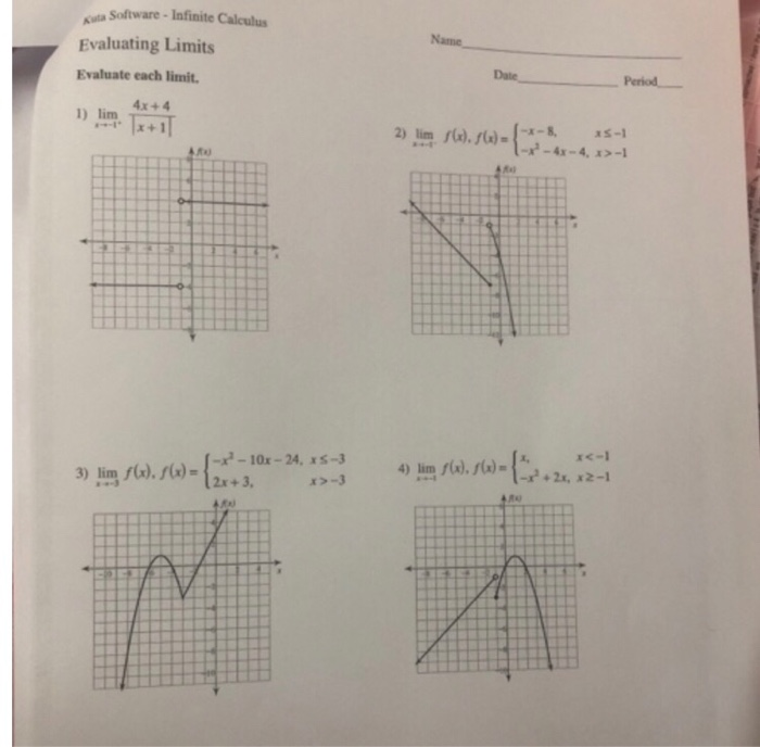 Solved uta Software- Infinite Calculus Evaluating Limits | Chegg.com