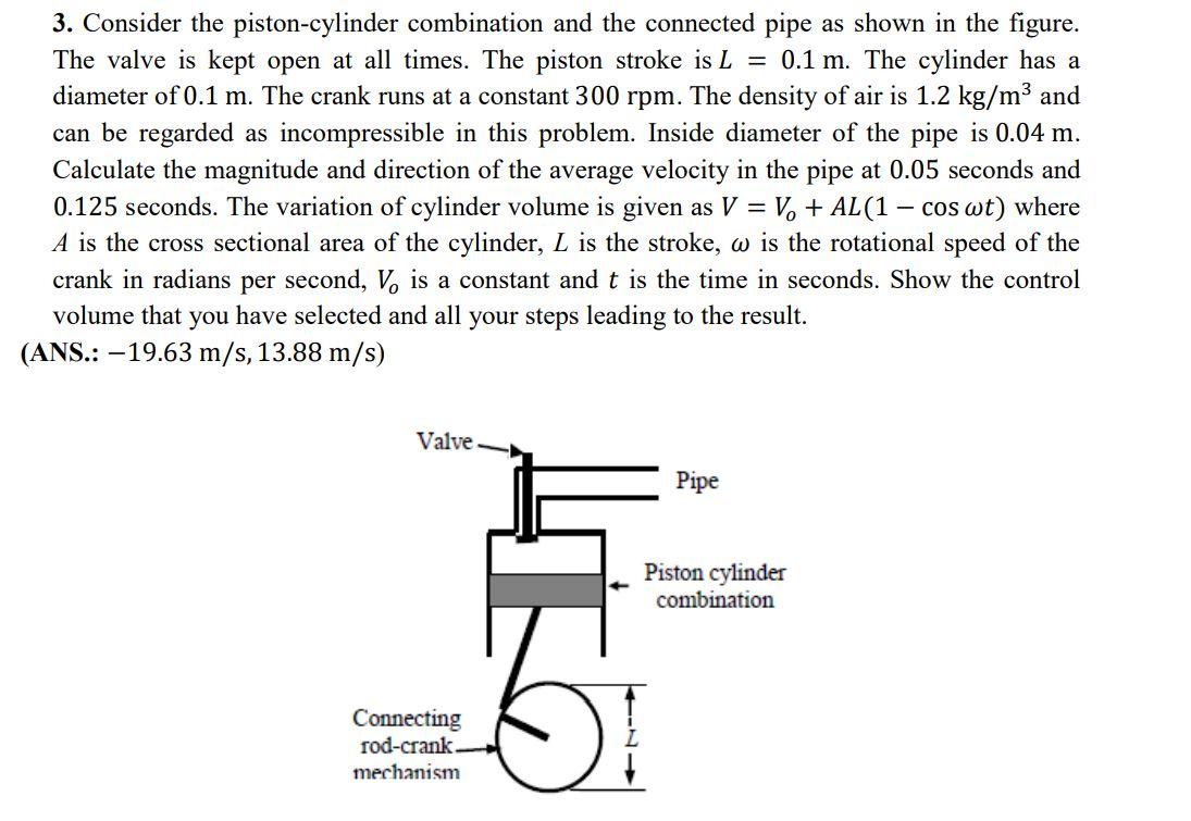 Solved 3. Consider the piston-cylinder combination and the | Chegg.com