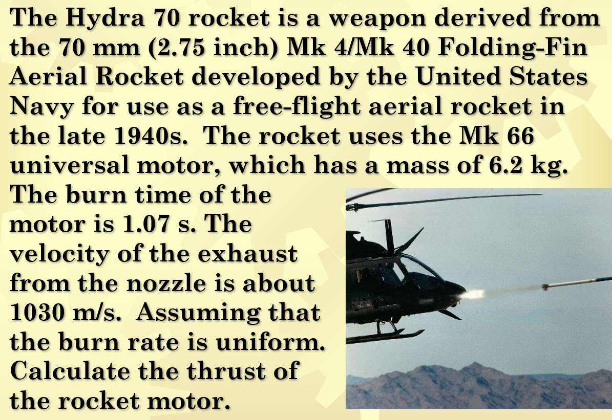 Solved The Hydra 70 rocket is a weapon derived from the 70 | Chegg.com