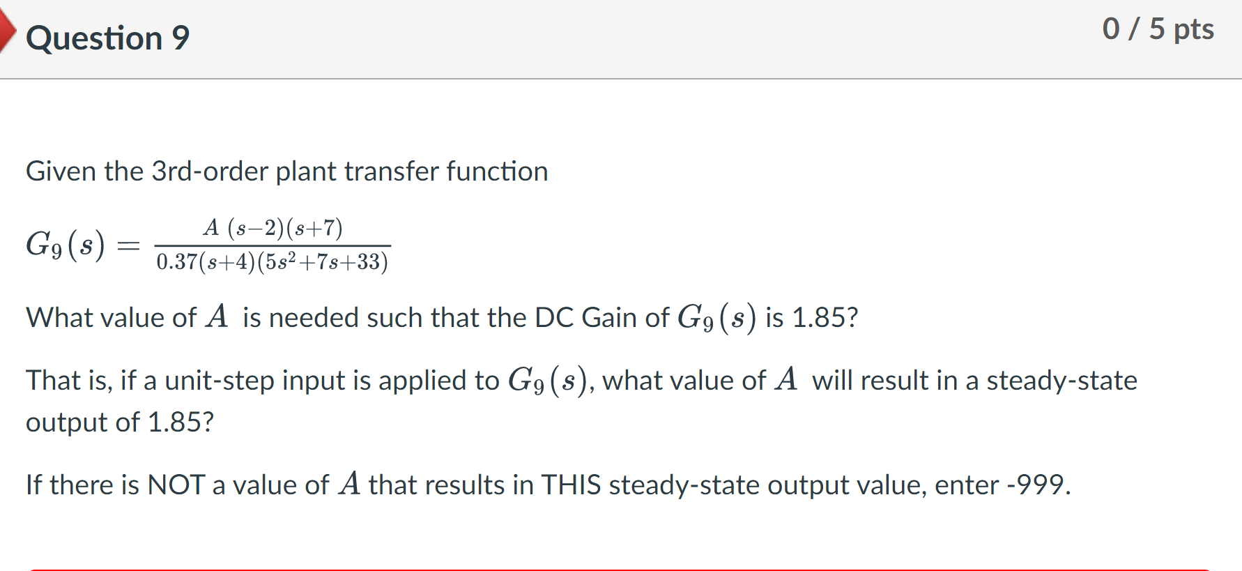 Solved Given the 3rd-order plant transfer function | Chegg.com