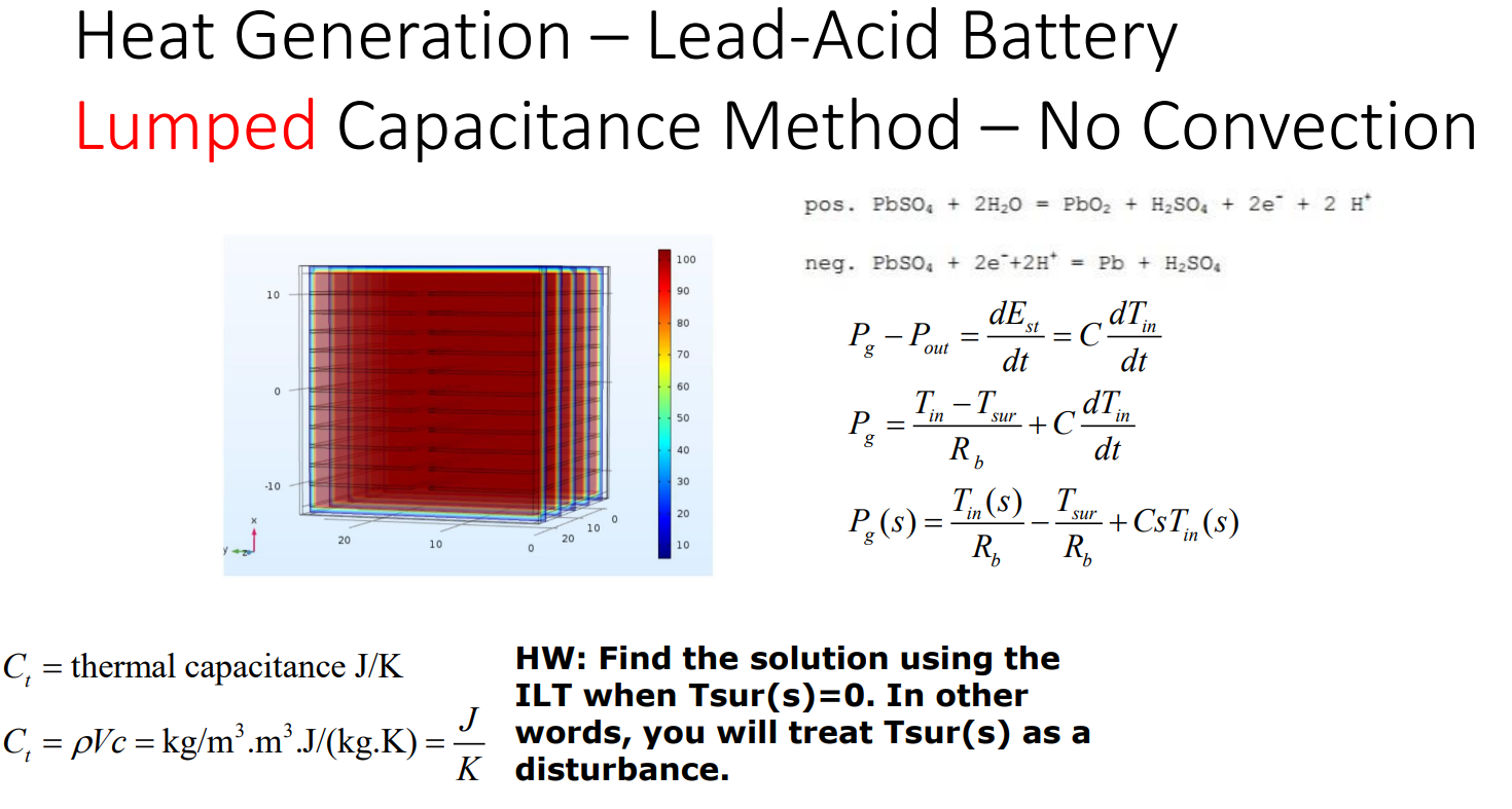 Heat Generation - Lead-Acid Battery Lumped | Chegg.com