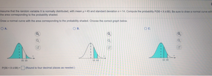 Solved Assume that the random variable x is normally | Chegg.com