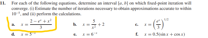 Solved For each of the following equations, determine an | Chegg.com