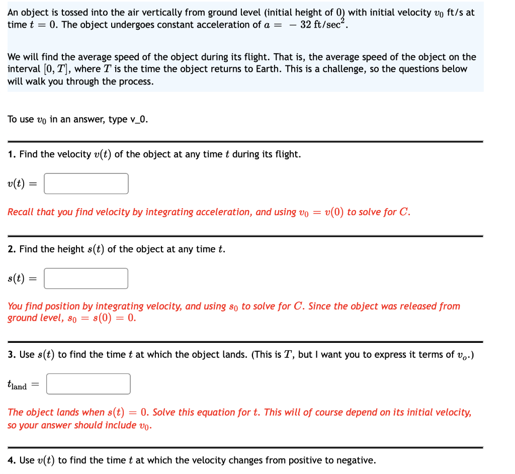 Solved An object is tossed into the air vertically from | Chegg.com