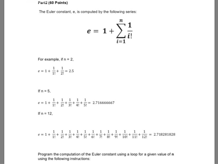 Solved Java Using Loop Calculate Euler Constant Please Show Exact Coding Loop Thanks Euler