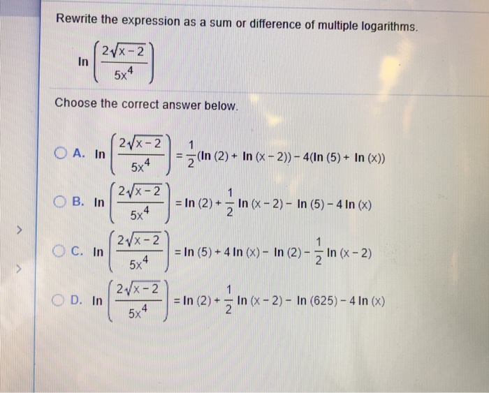 Solved Rewrite the expression as a sum or difference of | Chegg.com