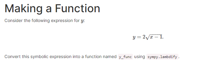Solved Making a Function Consider the following expression | Chegg.com
