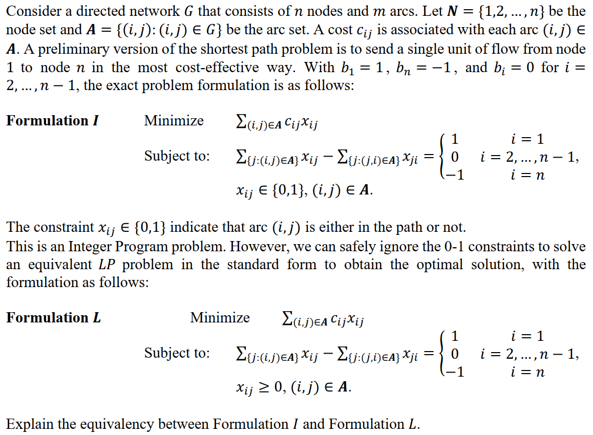 Solved Consider a directed network G that consists of n | Chegg.com