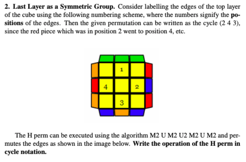 2. Last Layer as a Symmetric Group. Consider | Chegg.com