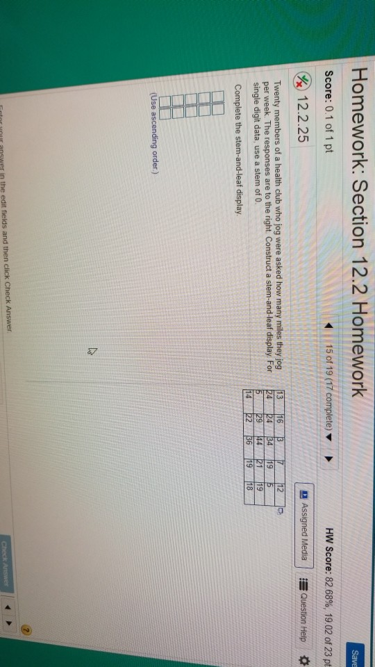 Solved Homework Section 12 2 Homework Save Score 0 1 Of 1
