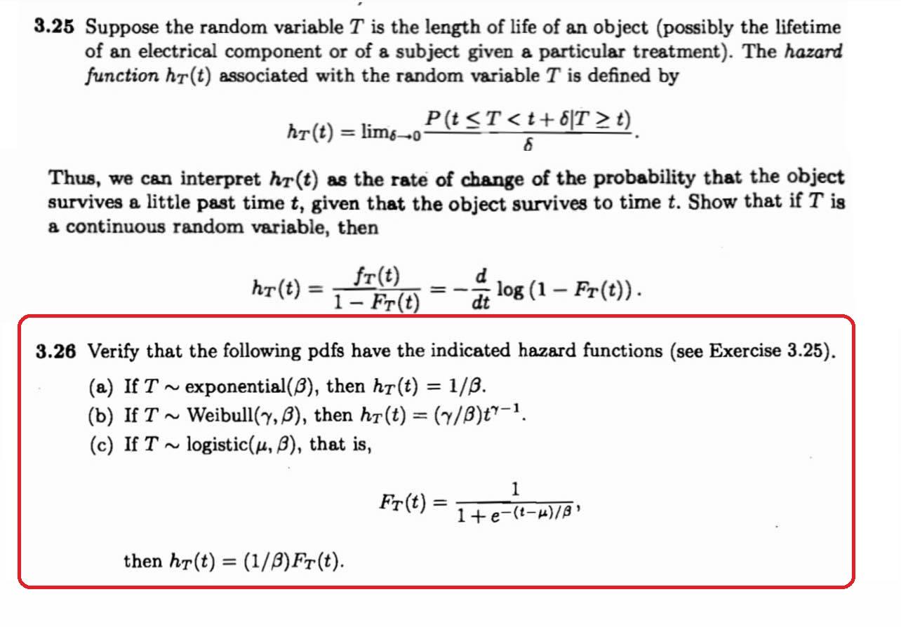Solved 3.25 Suppose the random variable T is the length of | Chegg.com