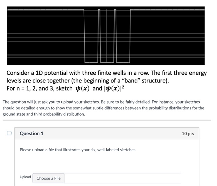 Solved Consider a 1D potential with three finite wells in a | Chegg.com