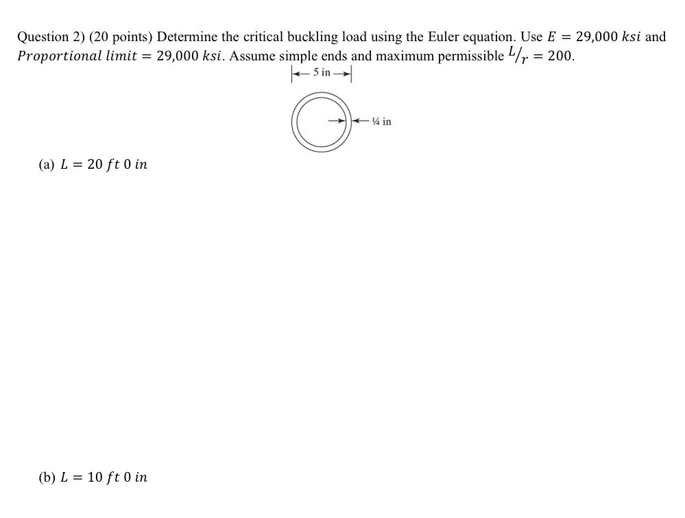 Solved Question 2) (20 points) Determine the critical | Chegg.com
