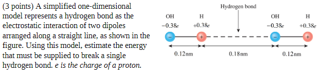 Solved ( 3 points) A simplified one-dimensional model | Chegg.com