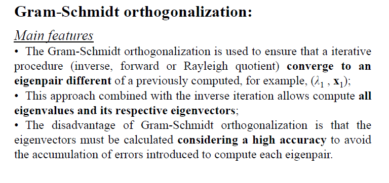 Solved Gram-Schmidt orthogonalization: Main features • The | Chegg.com