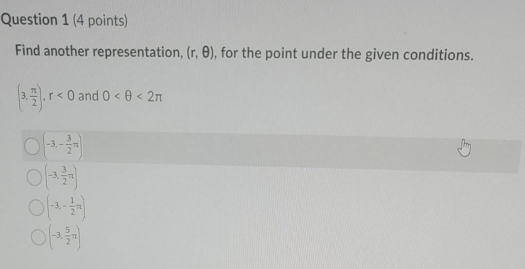 Solved Question 1 (4 points) Find another representation, | Chegg.com