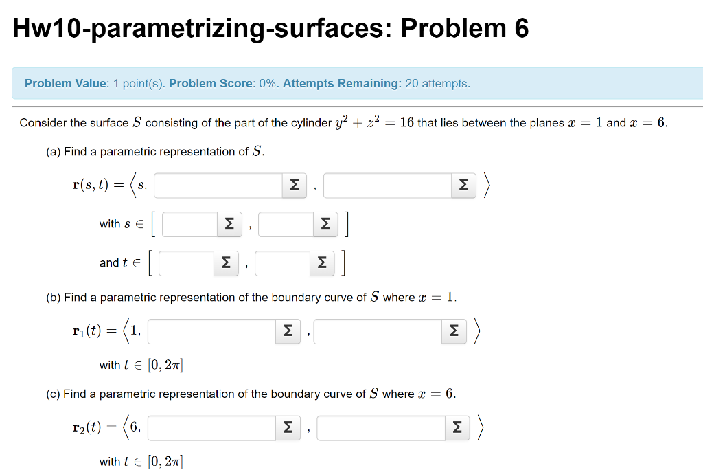 Solved Hw10-parametrizing-surfaces: Problem 6 Problem Value: | Chegg.com
